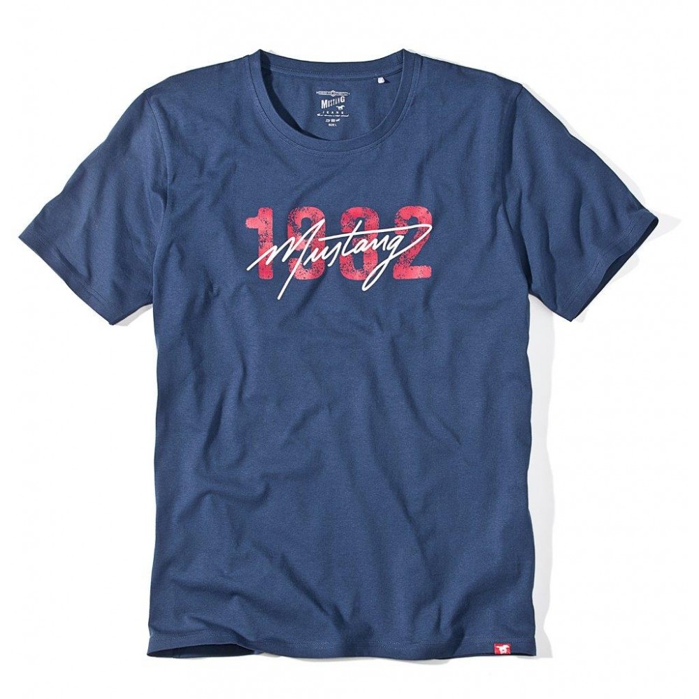 Pánské triko MUSTANG - 4195 (Navy, L) | Symbol Krnov